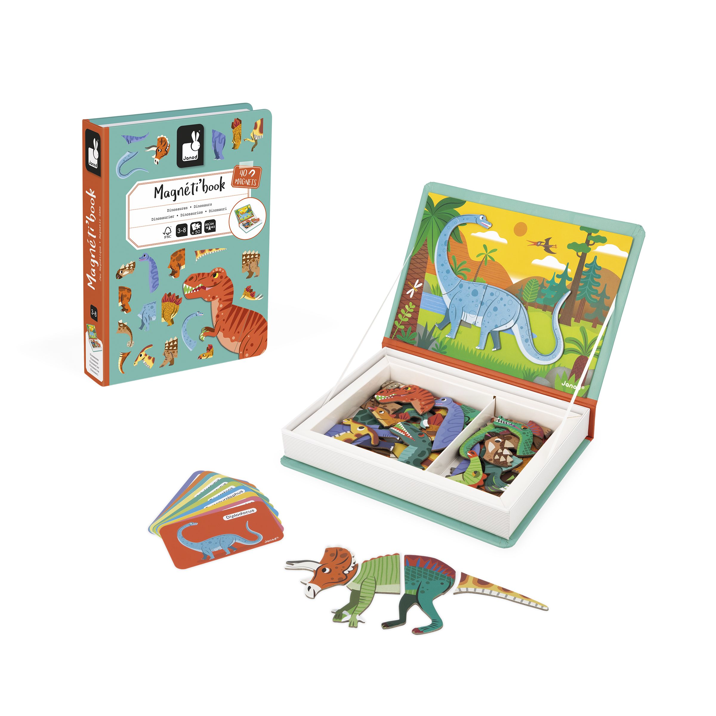 JANOD MAGNETI'BOOK DINOSAURIOS - Cokittos